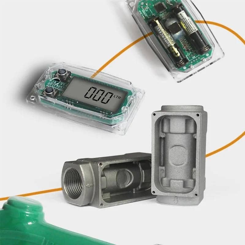 Debitmetru digital de lichid electronic din oțel inoxidabil Contor PCB Indicator electronic ...